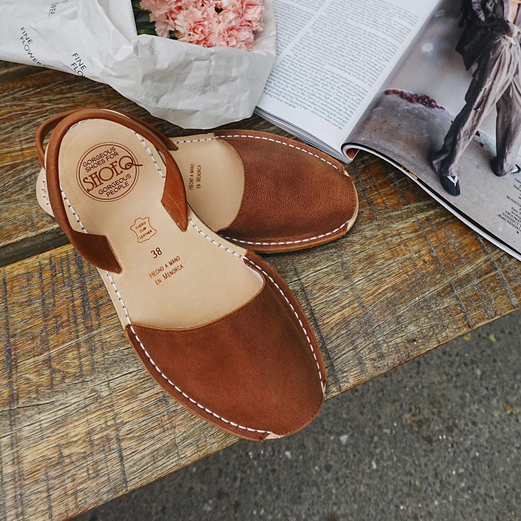 Classic Avarca in Chocolate - Handmade Spanish Shoes for Women - Shoeq